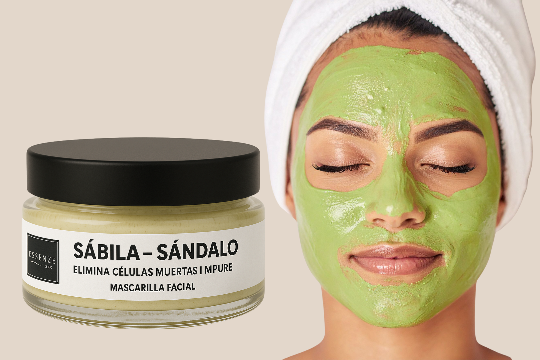 MASCARILLA FACIAL de ALOE y SÁNDALO – ESSENZE SPA